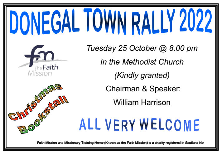 Donegal Town Rally 2022 - Faith Mission