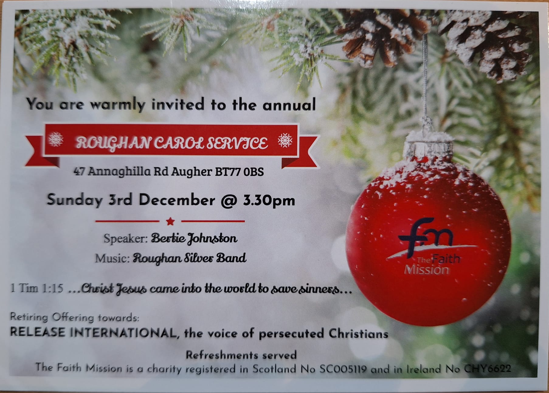 Roughan Carol Service - Faith Mission